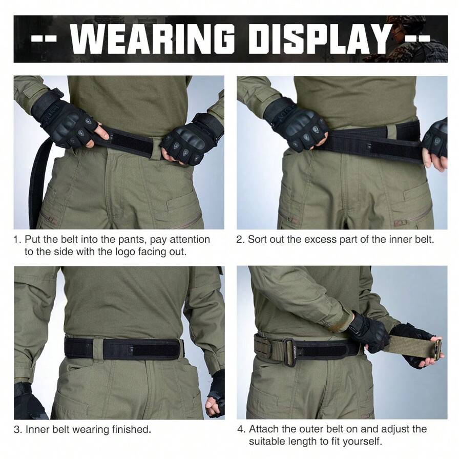 IDOGEAR 2 Inch Tactical Belt MOLLE For Men With 1.75" Inner Belt Battle ...