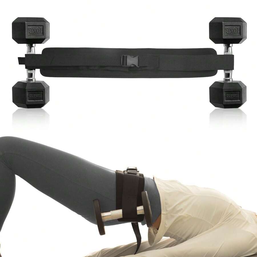 Hip Thrust Belt - With Slip Padding, Upgraded Wider Dumbbell Hip ...