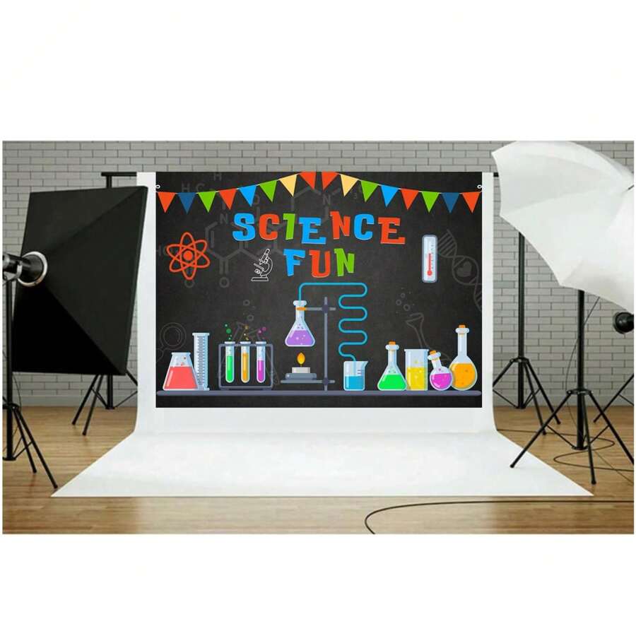 Banner Science Fun Scientist Subject Backdrops Poster For Photography ...