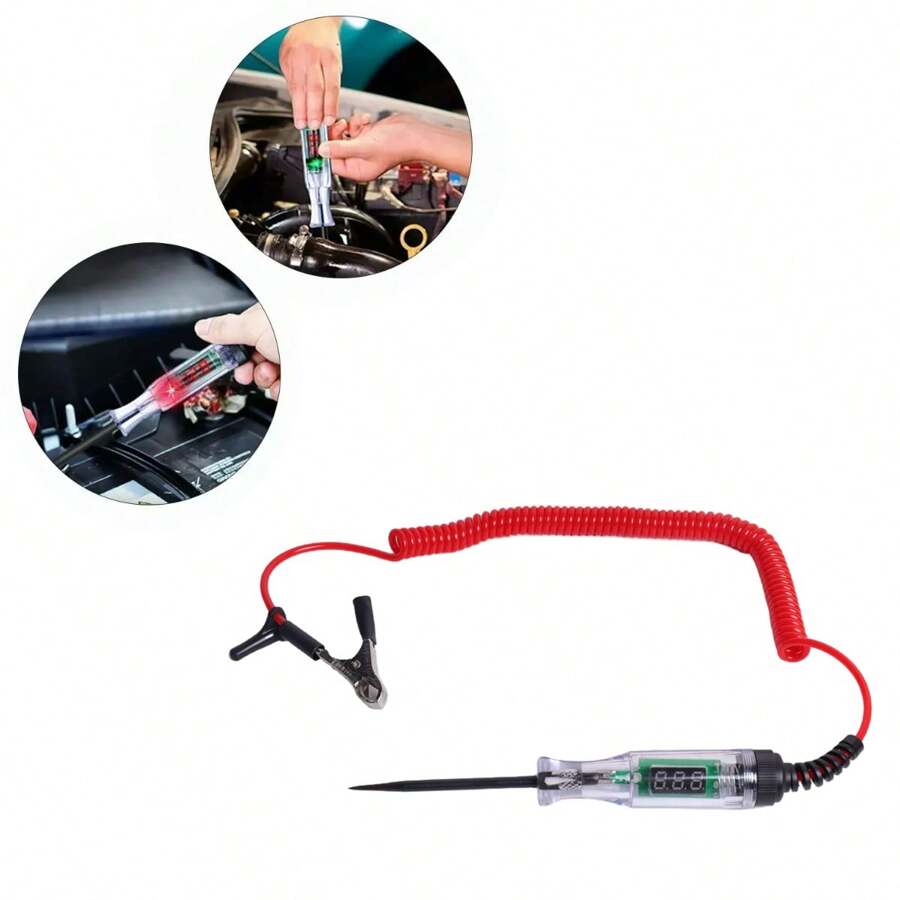 1pc Red 24V Car Circuit Testing Pen, Multi-Functional LED Screen ...
