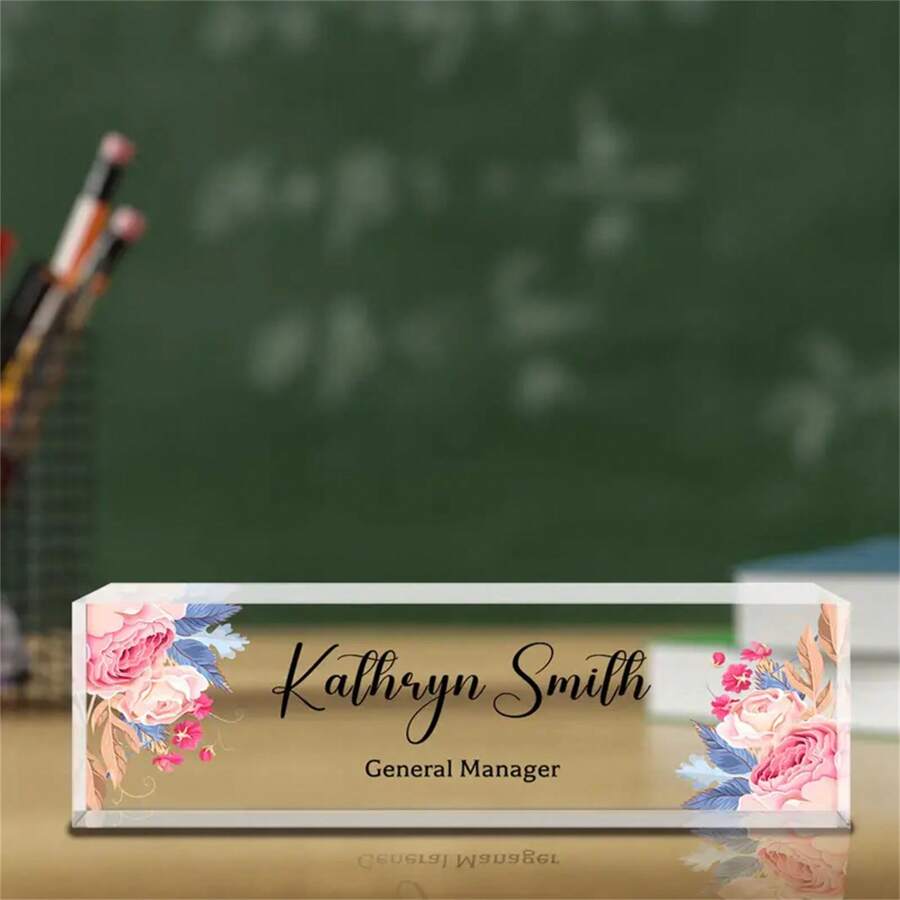 1pc Personalized Acrylic Office Desk Name Plate, Customized Office Desk ... 1pc Personalized Acrylic Office Desk Name Plate, Customized Office Desk ...