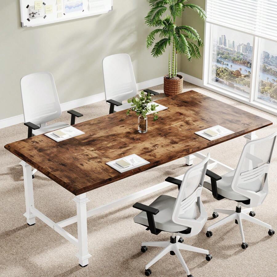 Tribesigns 5 Ft Office Conference Table, Large Conference Room Table ...