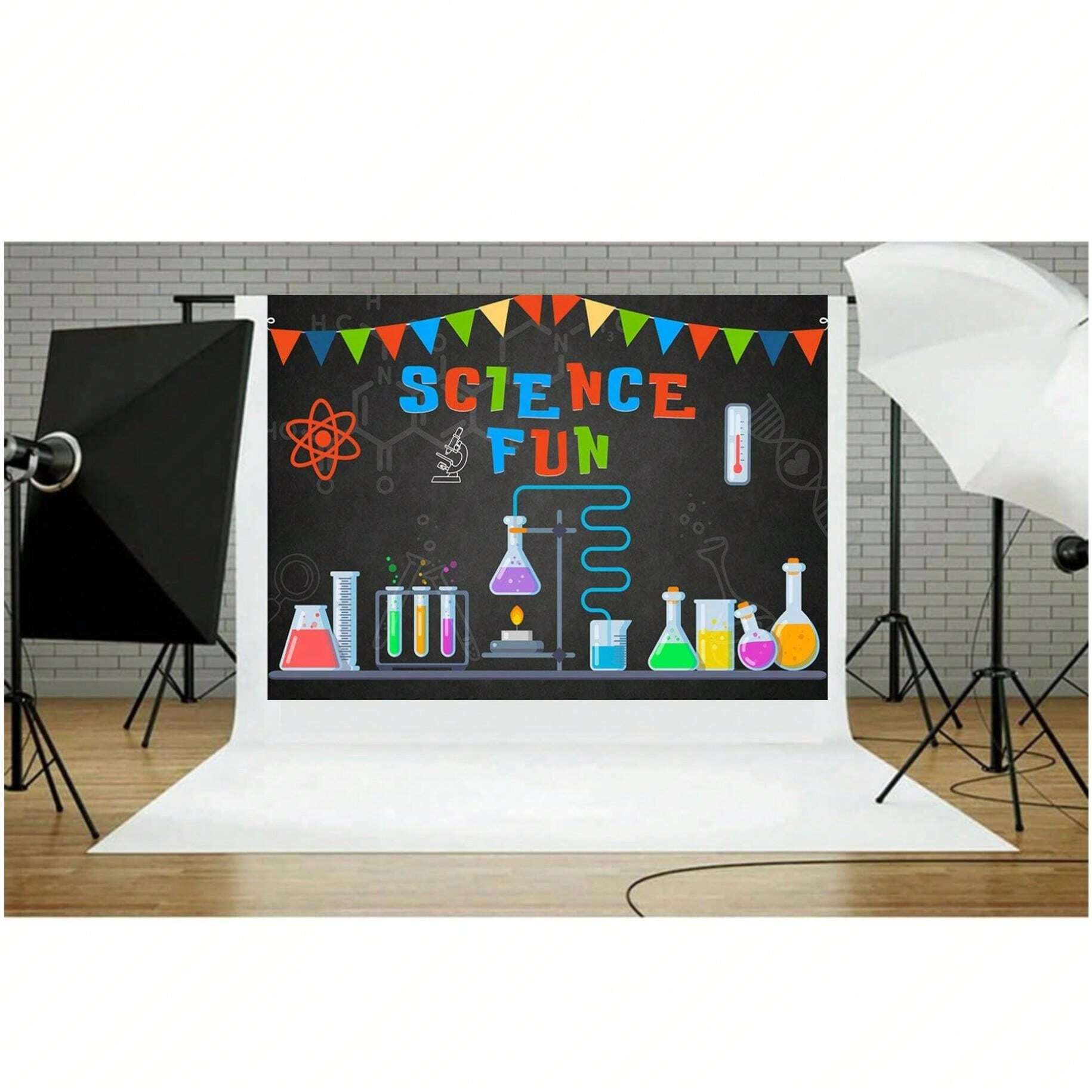 Banner Science Fun Scientist Subject Backdrops Poster For Photography ...
