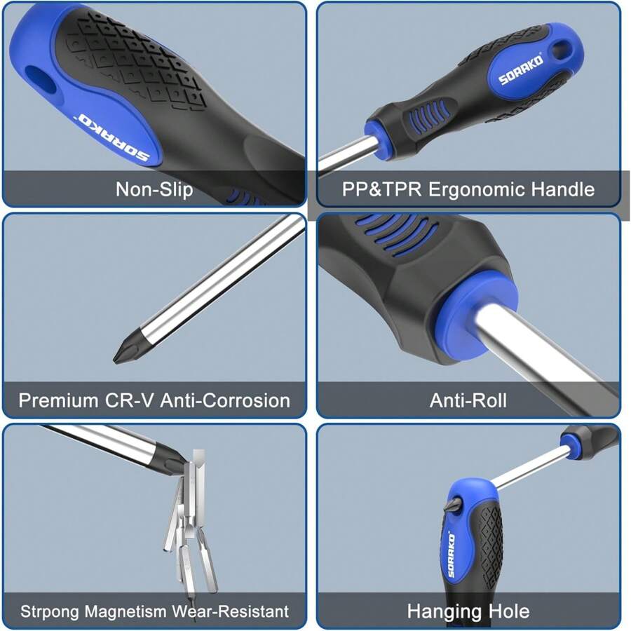 SORAKO 40-Piece Screwdriver Set, Multi-Purpose Magnetic Screwdriver Set ...