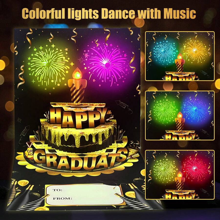 Pop-Up Graduation Card 2024, Musical Pop-Up Graduation Card With Lights ...