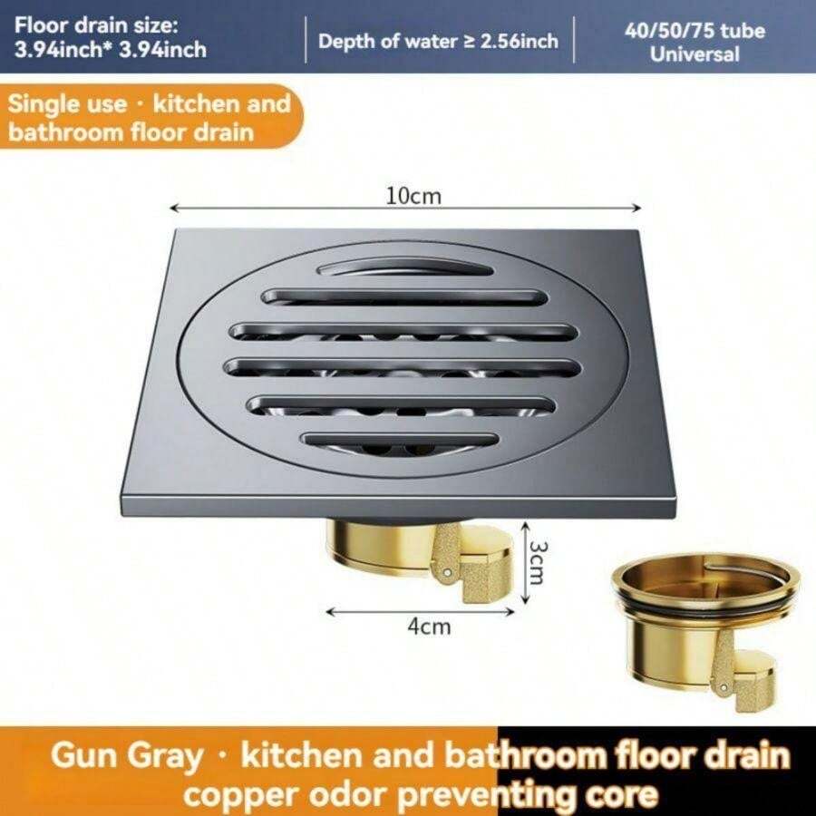 Floor Drain Square Large Displacement Floor Drain Shower Room Grid ...