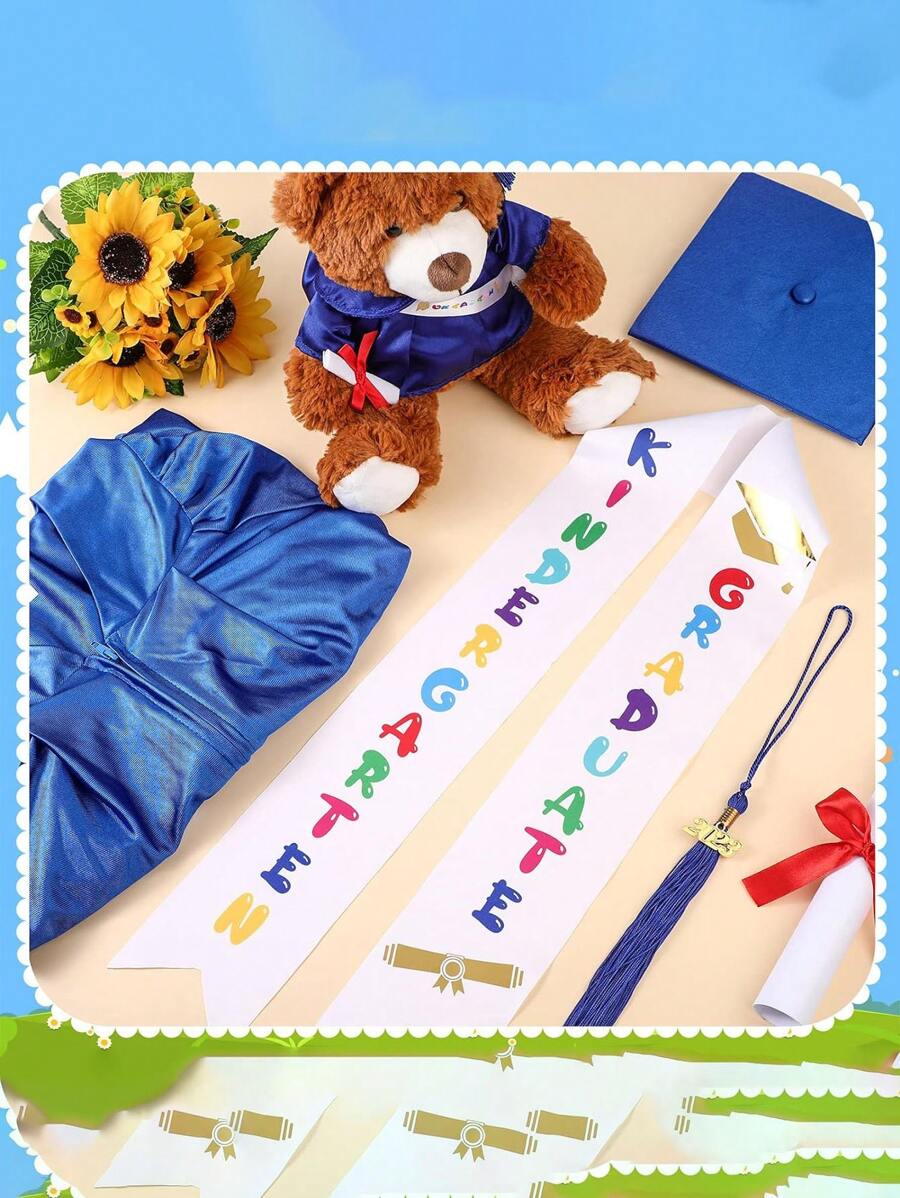 Graduation Season Children's Sash, Pre-School Graduation Printed Satin ...