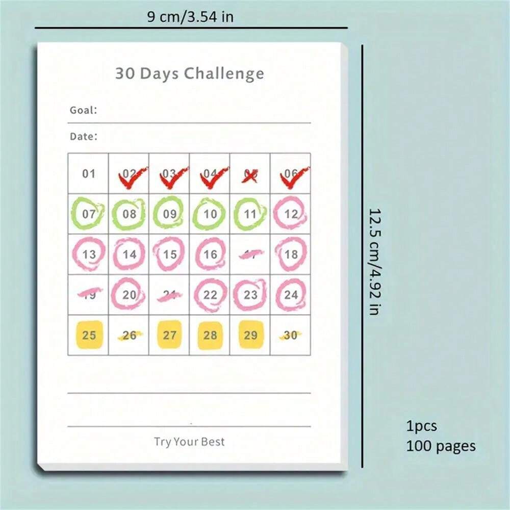 30-Day Self-Discipline Check-In Book, Check-In Plan Book, Minimalist ...