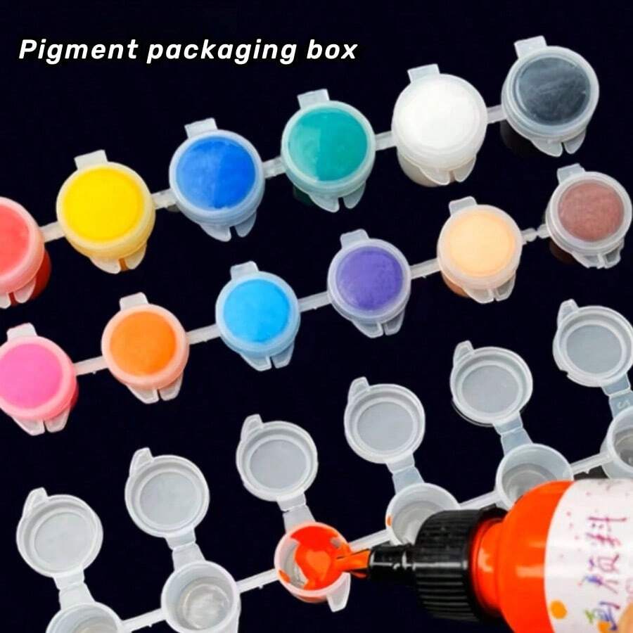 5 Groups/Pack, Painted Empty Box For Acrylic Paint Box 6 Conjoined ...