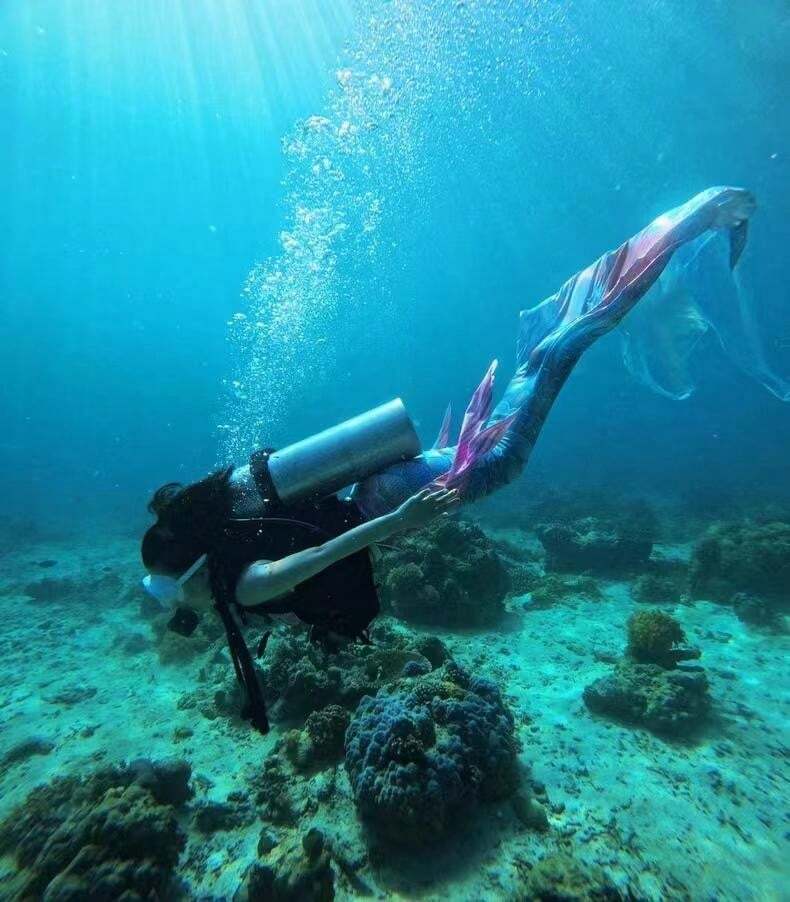 Mermaid Tail Flippers For Adults, Diving Fins For Underwater Training ...