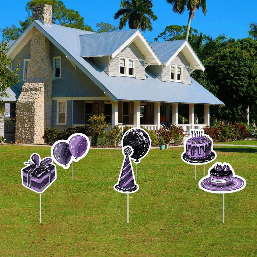 6pcs Birthday Yard Signs Birthday Decorations Happy Birthday Yard Signs ...