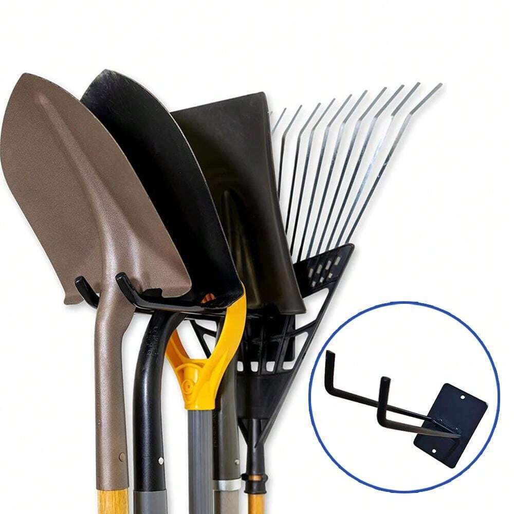 Iron Garden Tool Display Rack, Wall Mounted Storage Organizer For ...