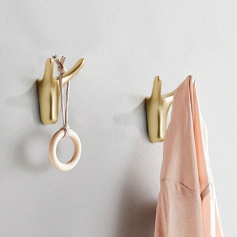 Nordic Wall Mounted Coat Hook, Creative Single Horn Clothes Hanger For ...