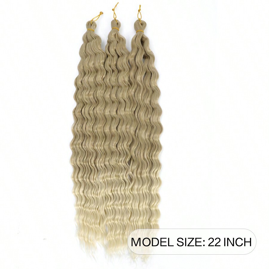 Ocean Wave Crochet Hair 22 Inch Deep Wave Braiding Hair Long Curly ...