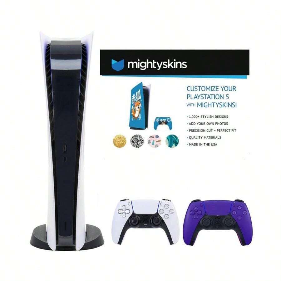 Sony PS5 Digital Console With Extra Purple Dualsense Controller And ...