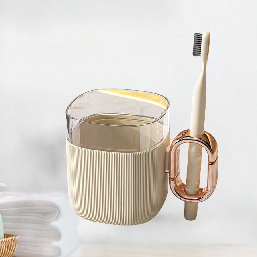 Luxury Plastic Toothbrushing Cup Set For Family Of Three, Including ...