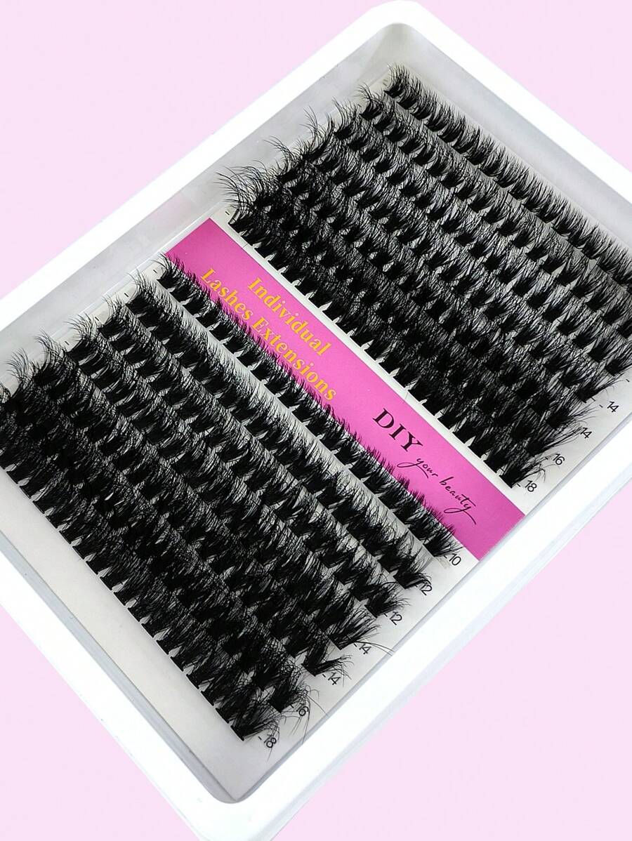 280 Fans DIY Lash Extension 10-18mm Mixed Tray 60D+80D 80D+100D 2 ...
