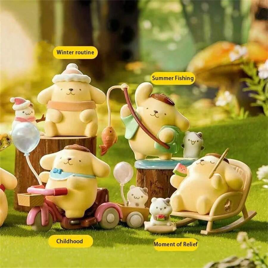 Miniso Sanrio Characters Pompompurin Four Seasons Blind Box Ornament ...