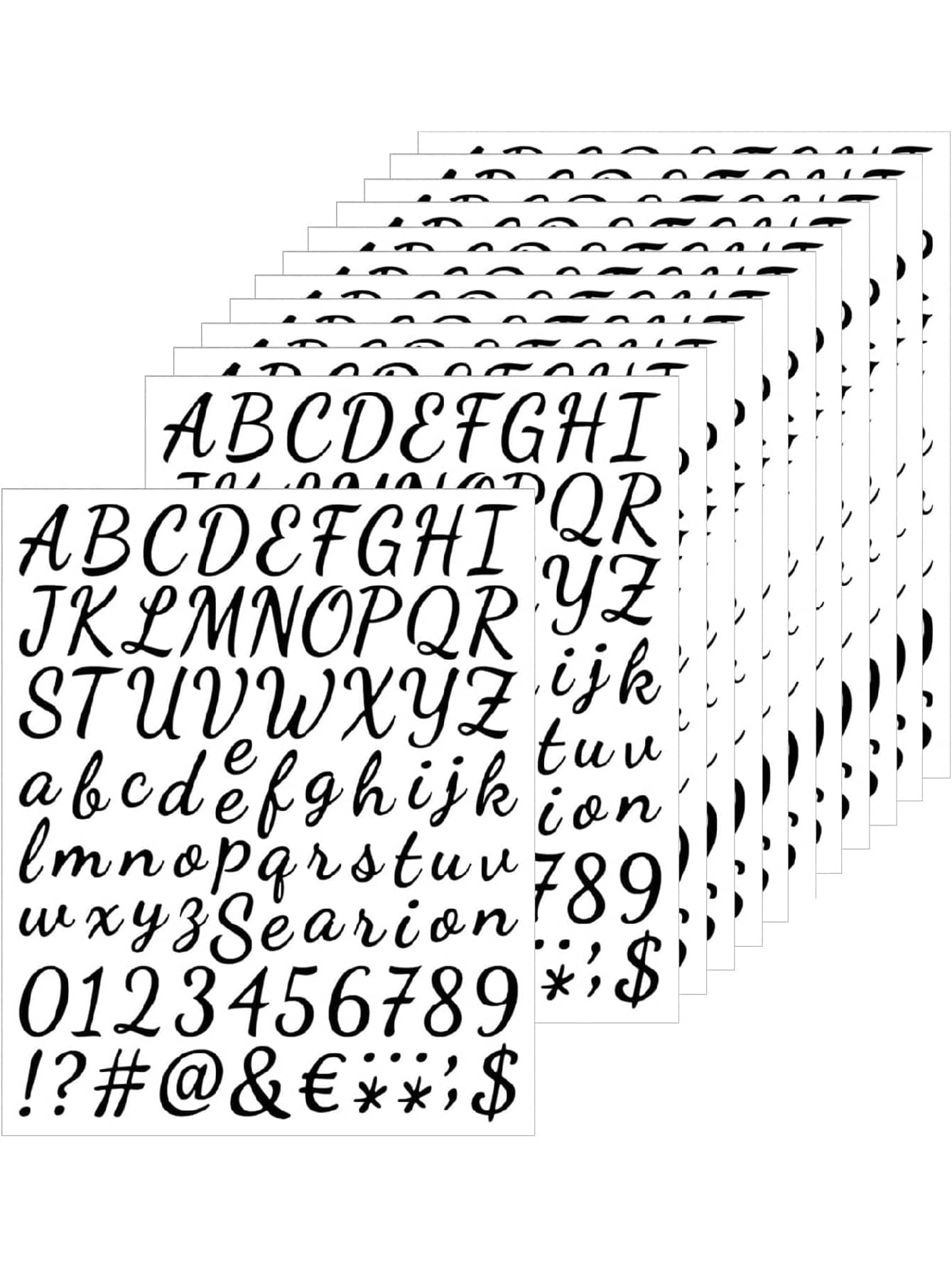 12pcs Alphanumeric Stickers, Children's Literacy Stickers, Digital ...