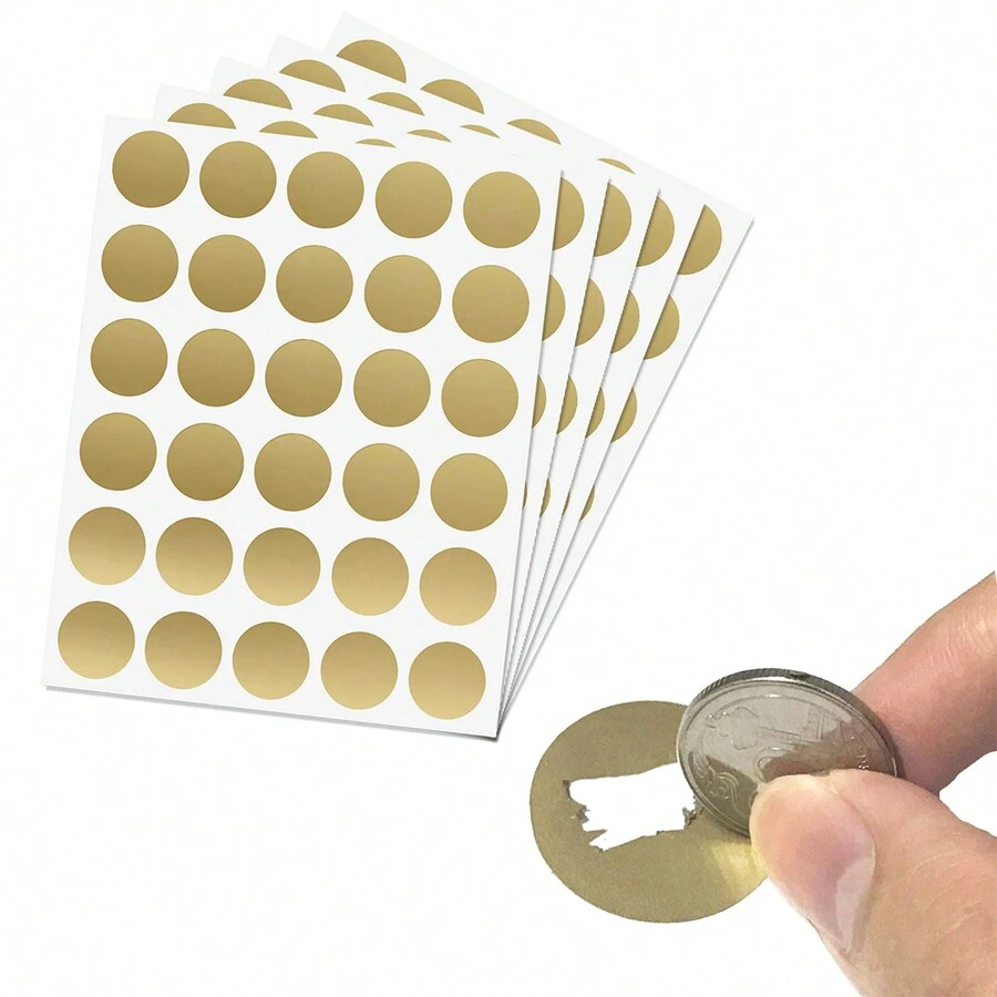 Scratch-Off Stickers, 1 Inch Round Scratch Labels, Self-Adhesive ...