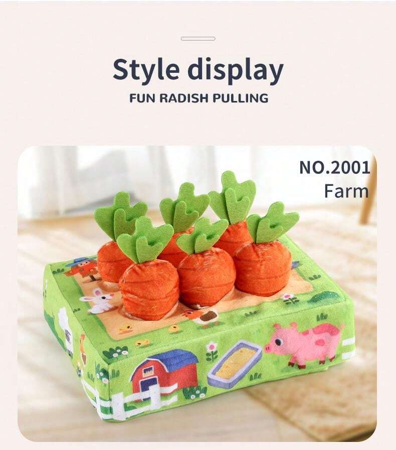 Large Size Carrot Pull Toy, Farm & Jungle Animal Early Education ...
