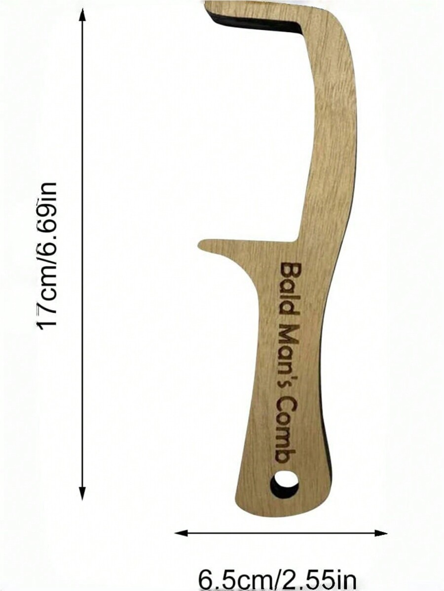 Bald Man Brush | Funny Wooden Hairless Combing Brush And Toothless Comb ...