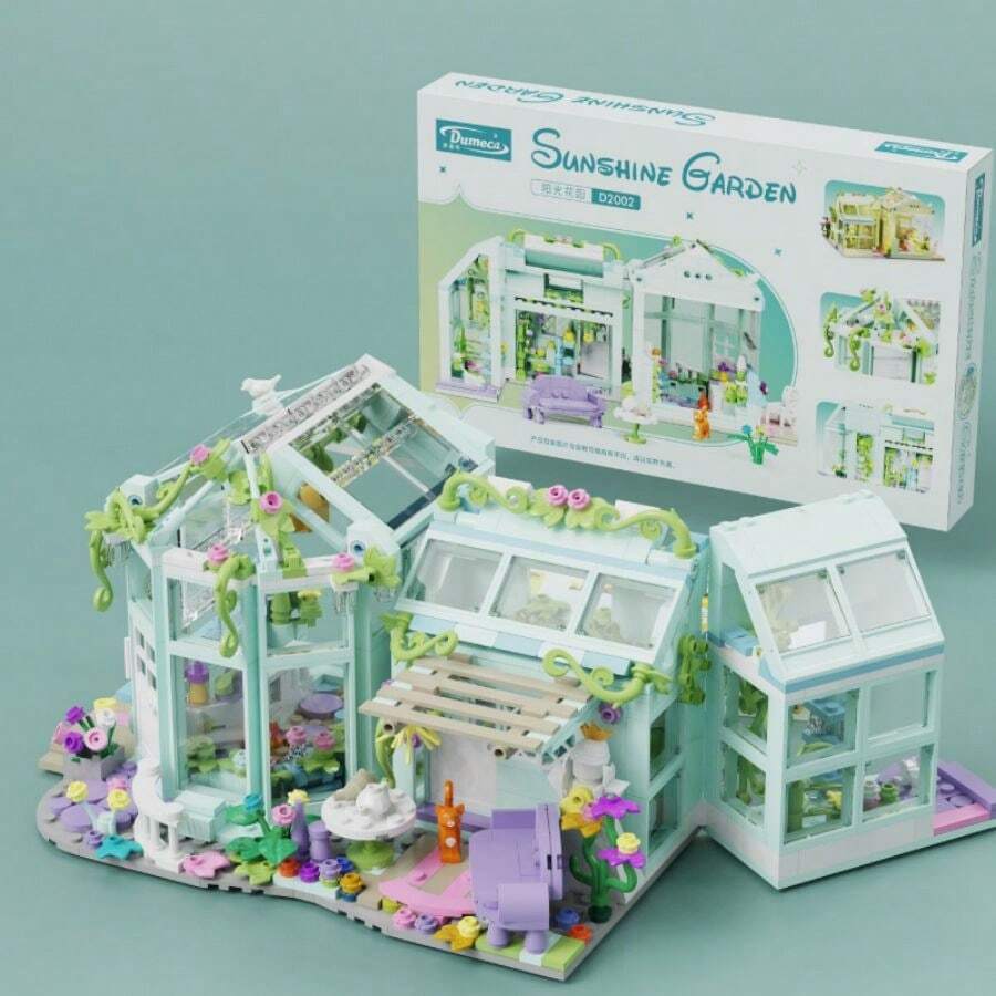 DIY Creative Street Architecture Cherry Blossom Tree Glass Cottage ...