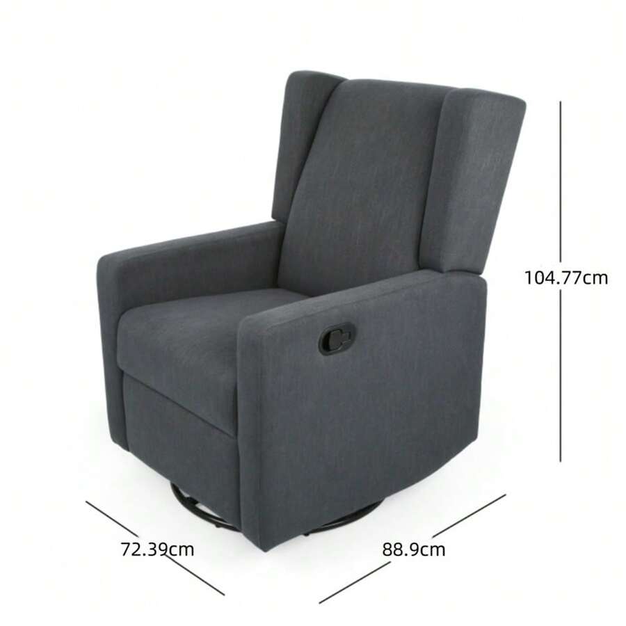 Modern Swivel Rocker Recliner Chair, Upholstered Glider Rocker Recliner ...