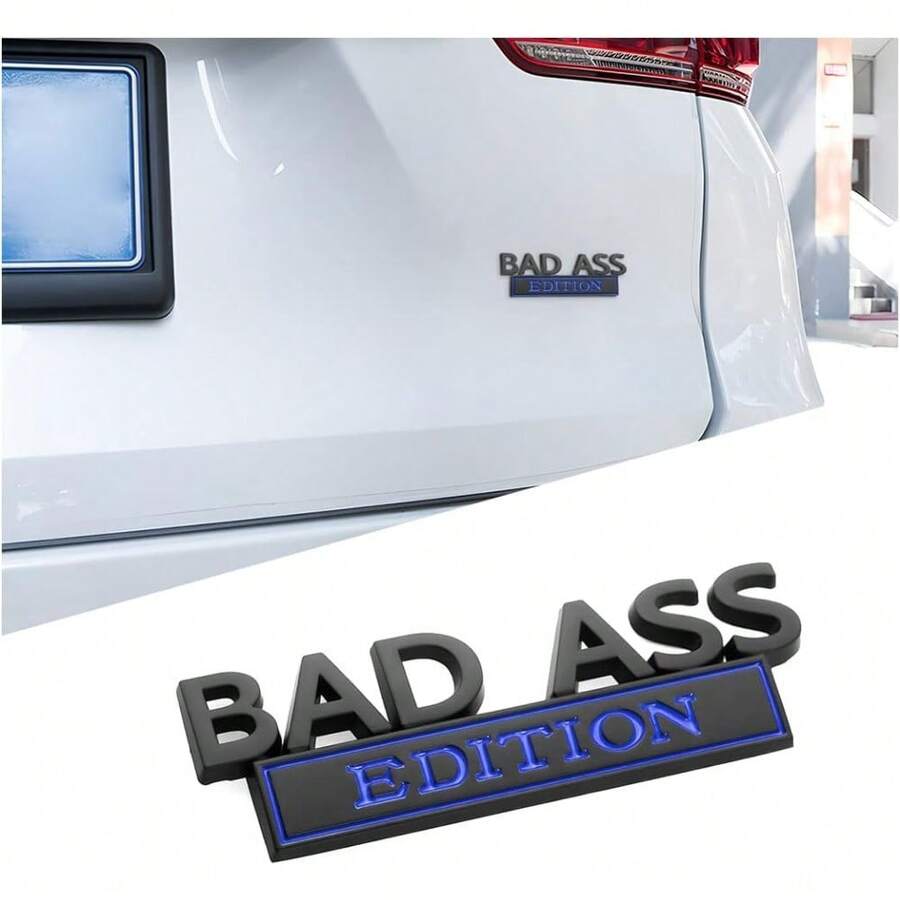 Car Bad Ass Edition Emblem, 3D Fender Badge Decal Car Sticker , Auto ...