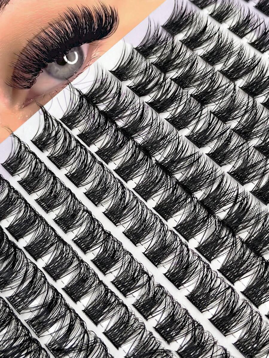 Asiteo 168 Pcs Faux Mink Eyelashes Wispy DIY Cluster Lashes Mix Size ...