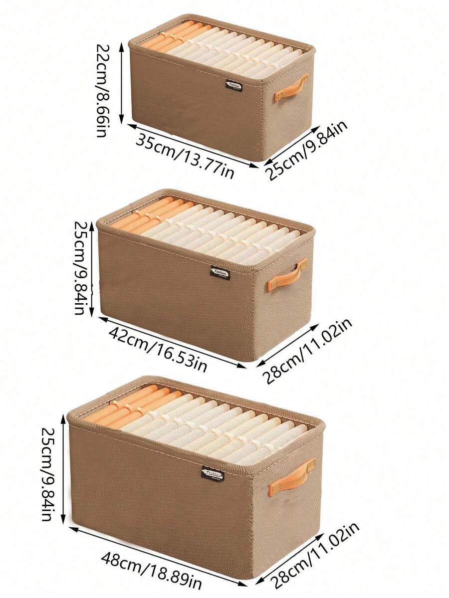 1pc,Storage Box Thickened Fabric Storage Basket Clothes And Trousers ...