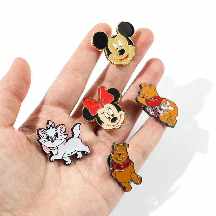 Disney 1 Pc Cartoon Winnie Pooh Brooch Cute The AristoCats Mickey Mouse ...