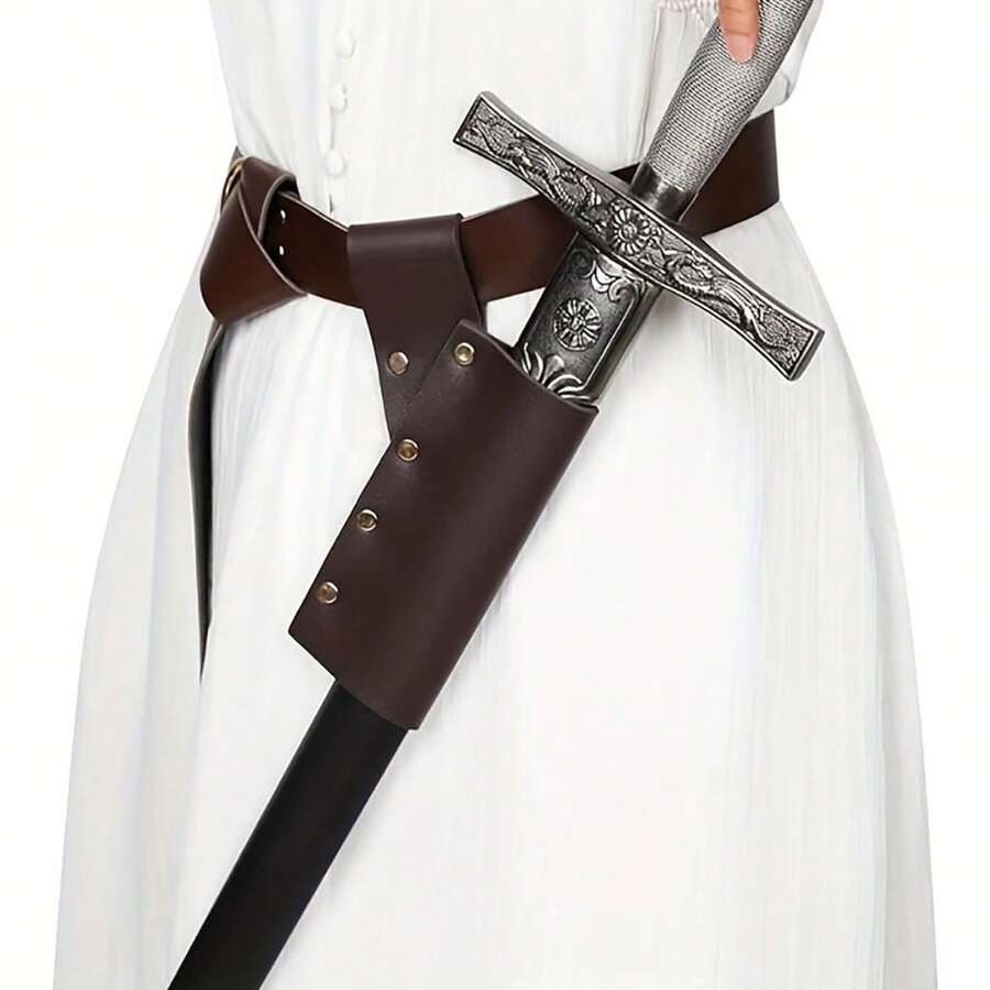 Medieval-Style Dagger Holster | Adjustable Leather Sword Frog | Belt ...