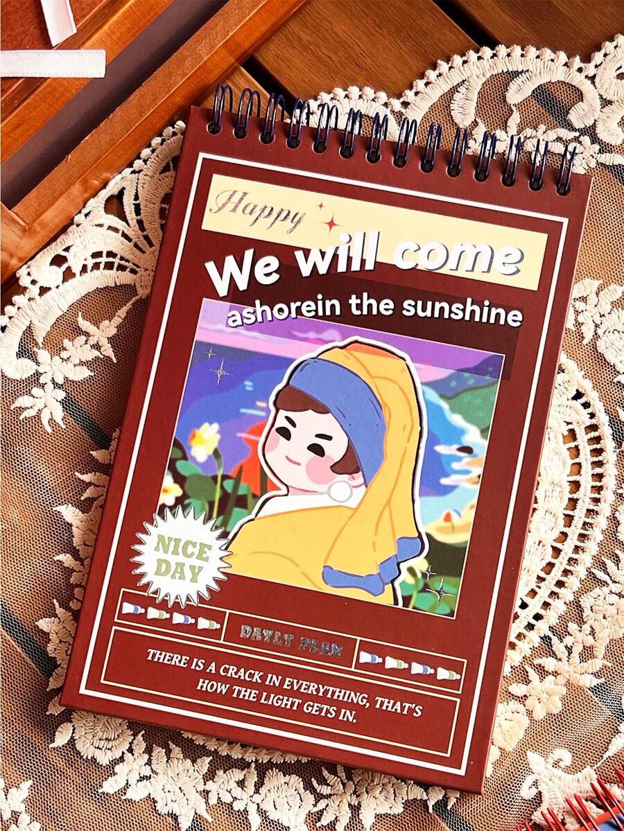 60 Sheets Of Famous Paintings Daily And Weekly Planner, Vintage Style ...