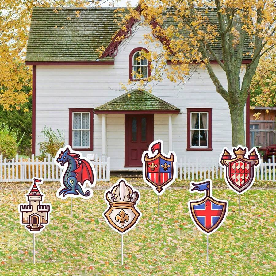 6pcs Royal Guard Yard Sign Decorations Royal Guard Birthday Yard Signs ...