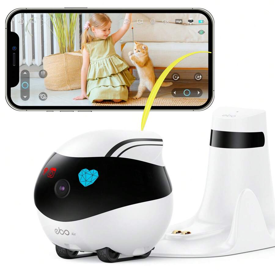 Enabot Ebo Air Auto-Cruise Smart Pet Camera Robot, Wireless Moving Self ...