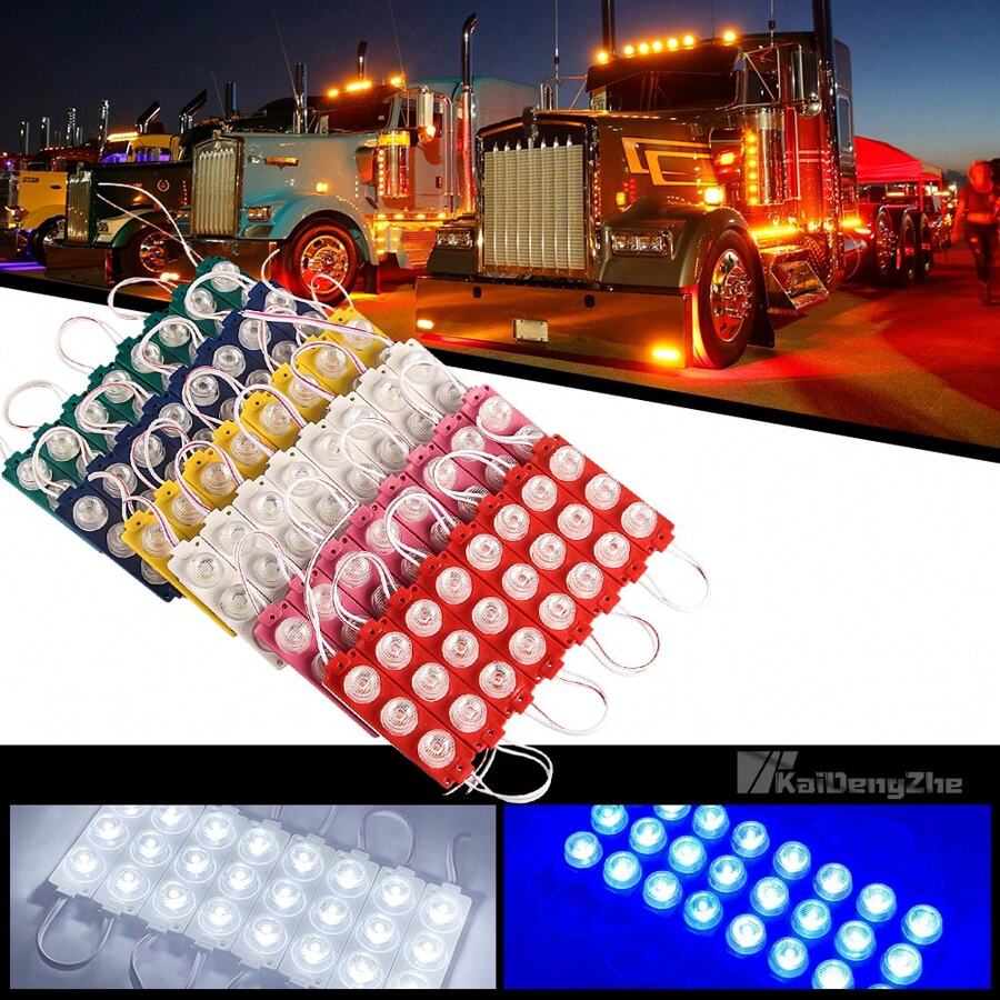 20 STKS 3LED Ronde Module Licht Wit Met Tape DC12v 24 v Interieur Licht ...