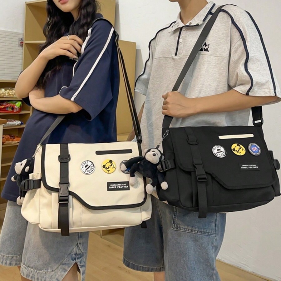 Crossbody Bag For Men's College Students, Class Bag With Large Capacity ...