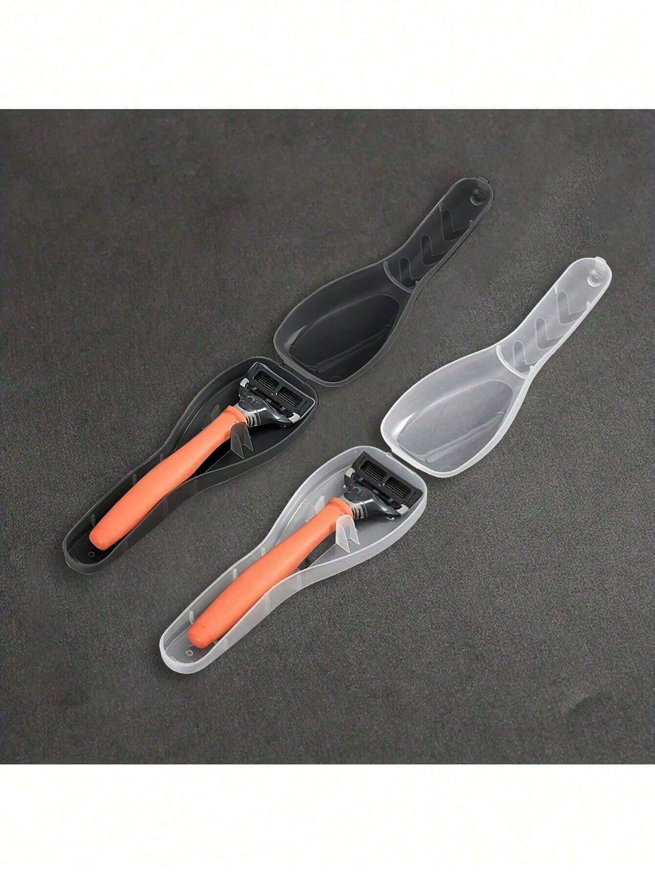 1PC Transparent Portable Men's Manual Shaver Protector, Plastic Box Lid ...