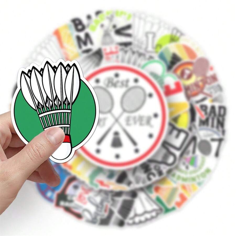 50PCS New Badminton Sports Cartoon Graffiti Stickers Personalized ...