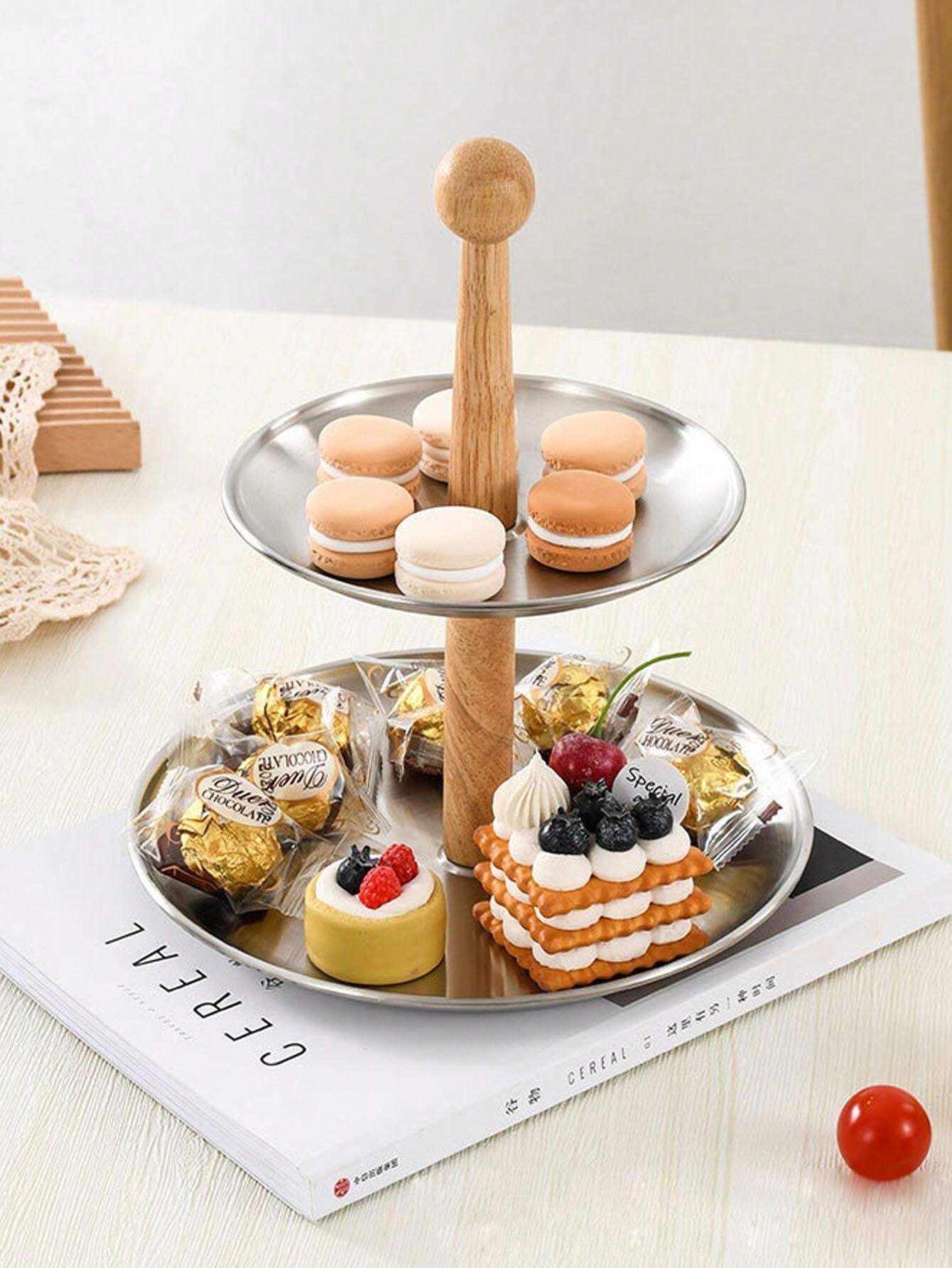 Stainless Steel Multi-Layer Cake Dessert Rack Fruit Tray Dessert ...