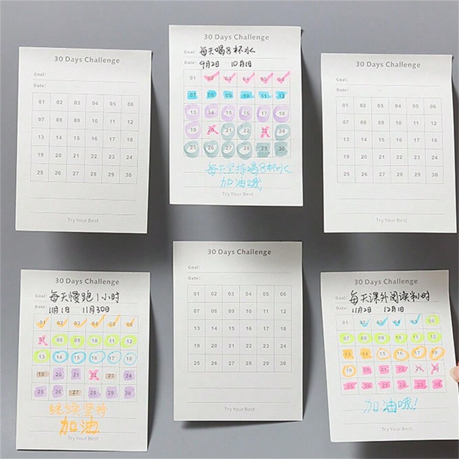 30-Day Self-Discipline Check-In Book, Check-In Plan Book, Minimalist ...