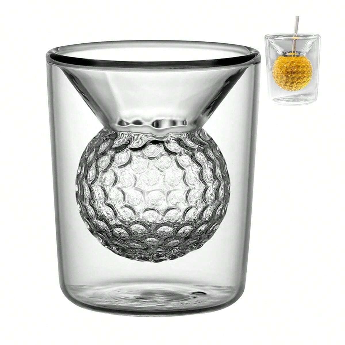 Golf Ball Glass - Fun Handmade Golf Birthday Gift For Men And Women ...