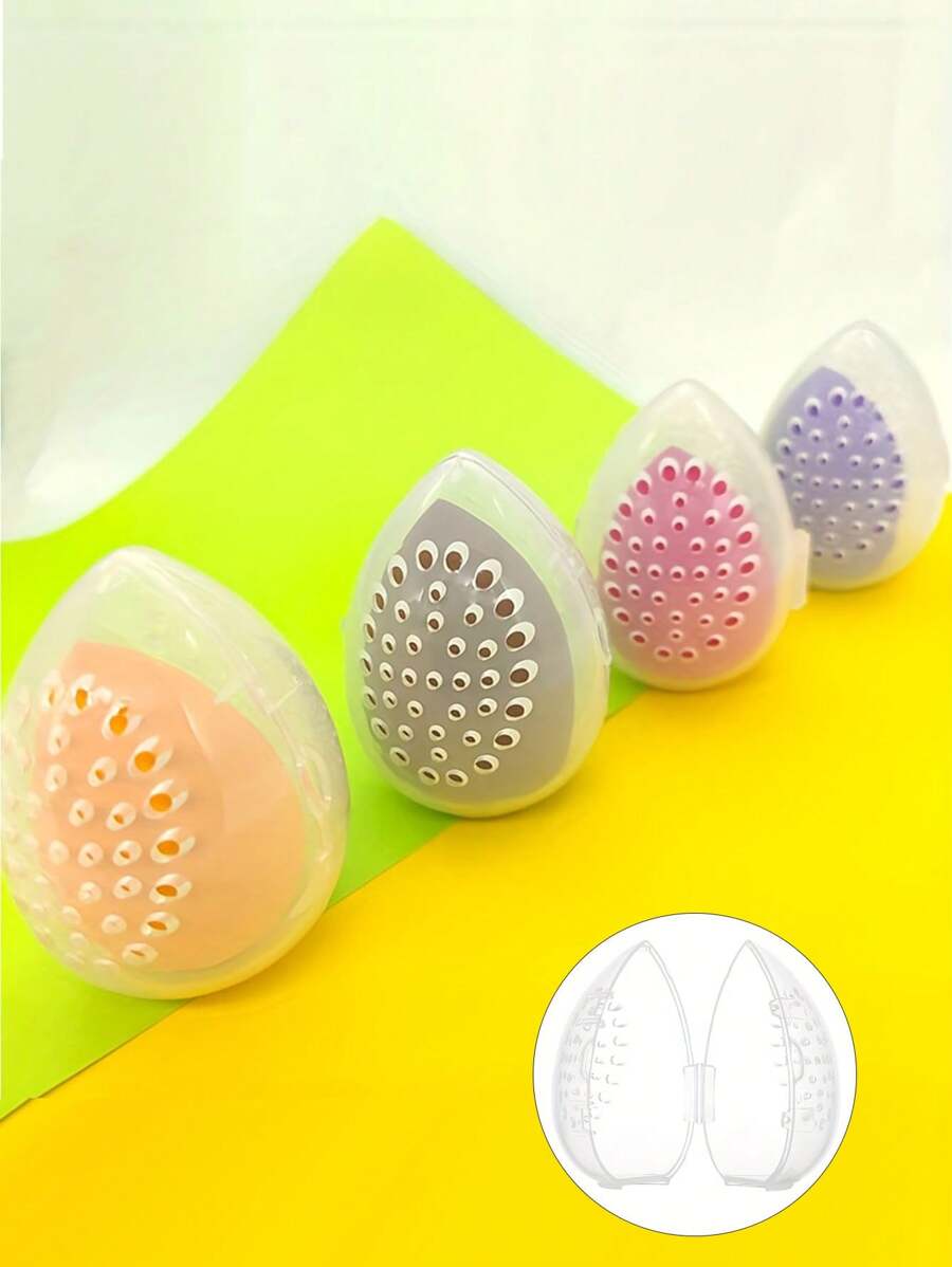 5/10pcs Makeup Sponge Storage Box, Powder Puff Cosmetic Egg Cover ...