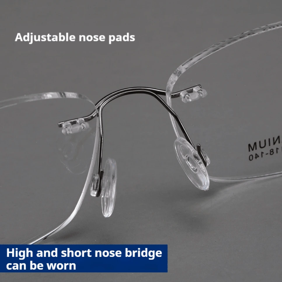 Montura de gafas sin montura de titanio para mujeres con brazo de ...