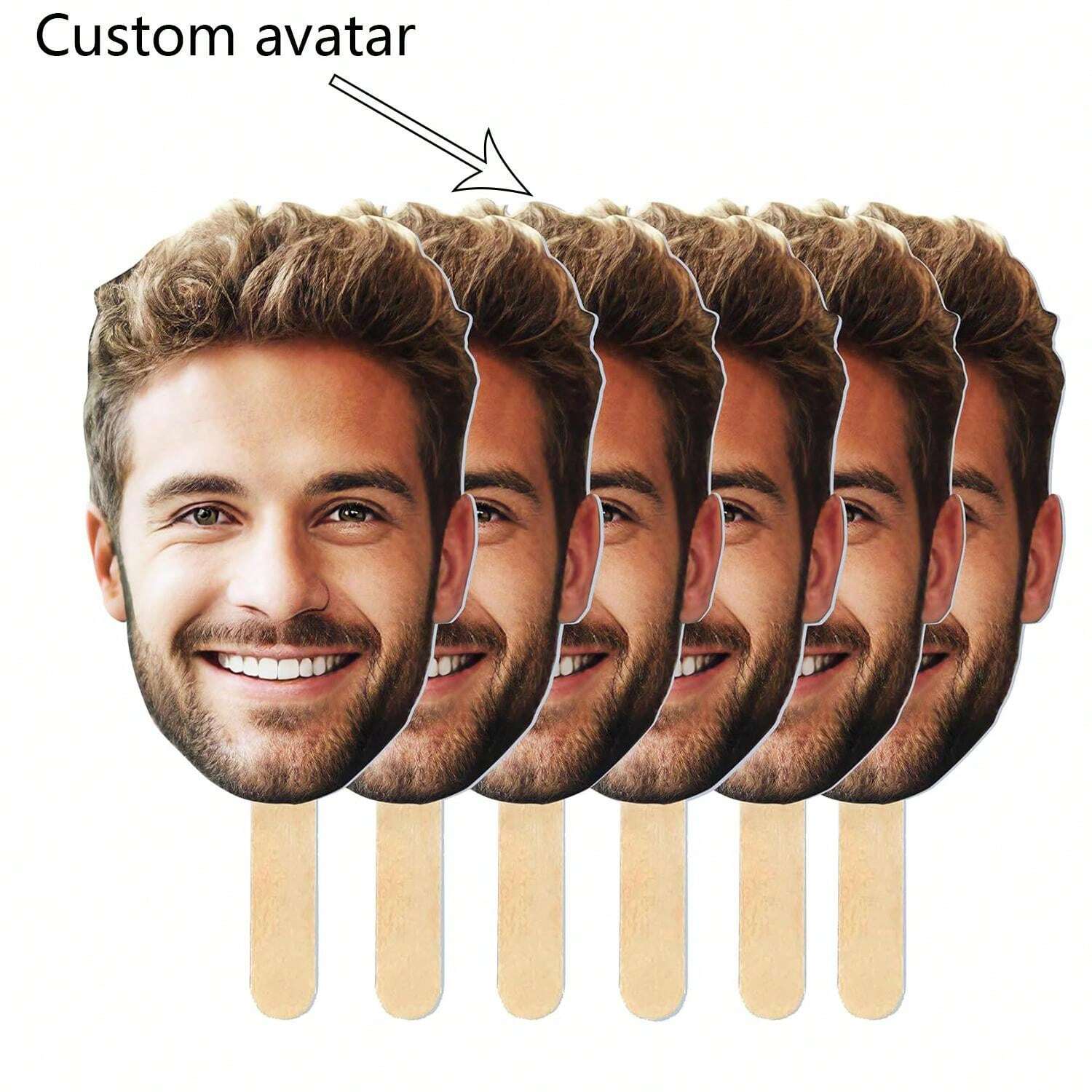 1 pieza, Cabeza grande personalizada con tu foto | Figura de cartón recortada de cara divertida ...