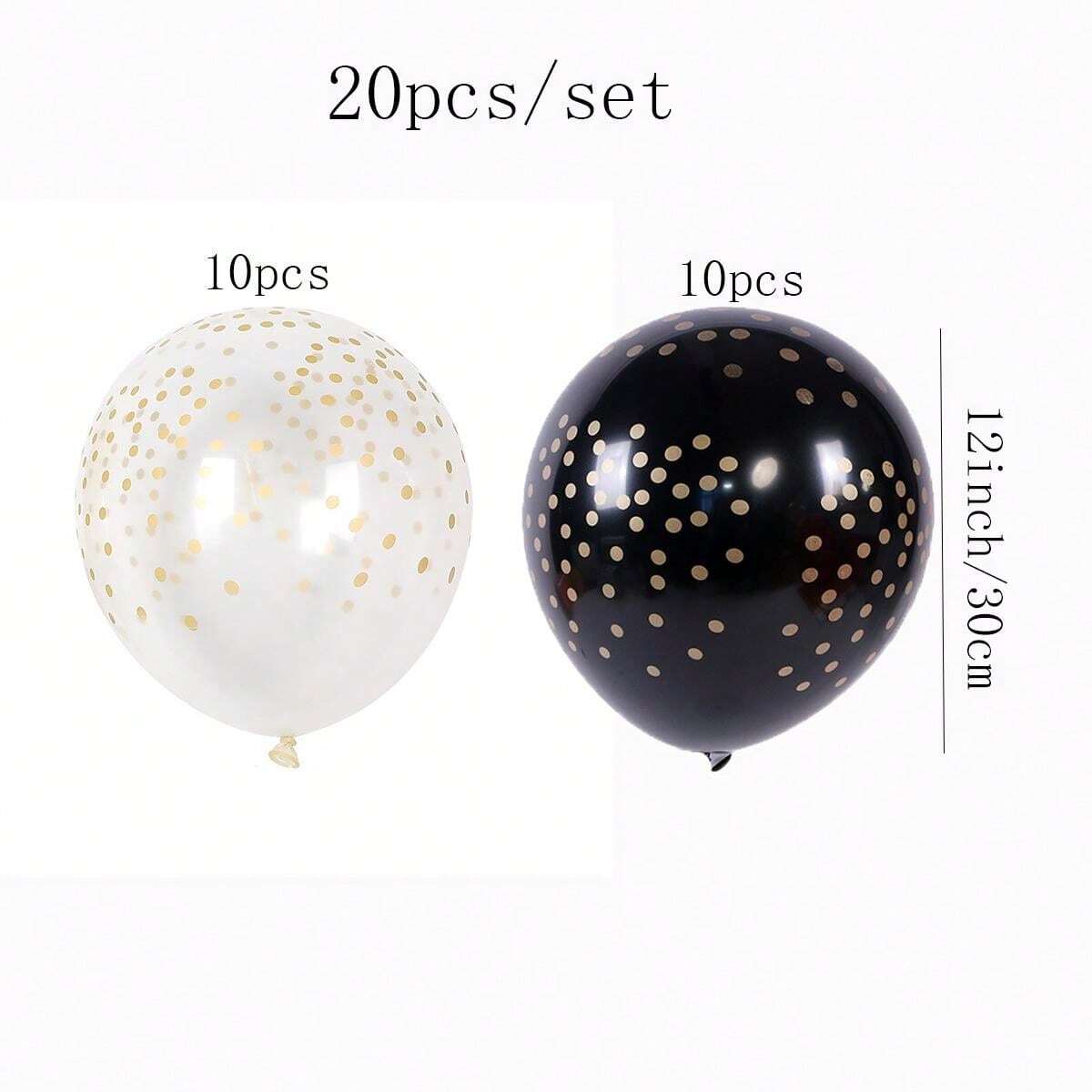 20 Transparent 12 Inch Gold Dots, Black Dots, Polka Dots, Spots ...