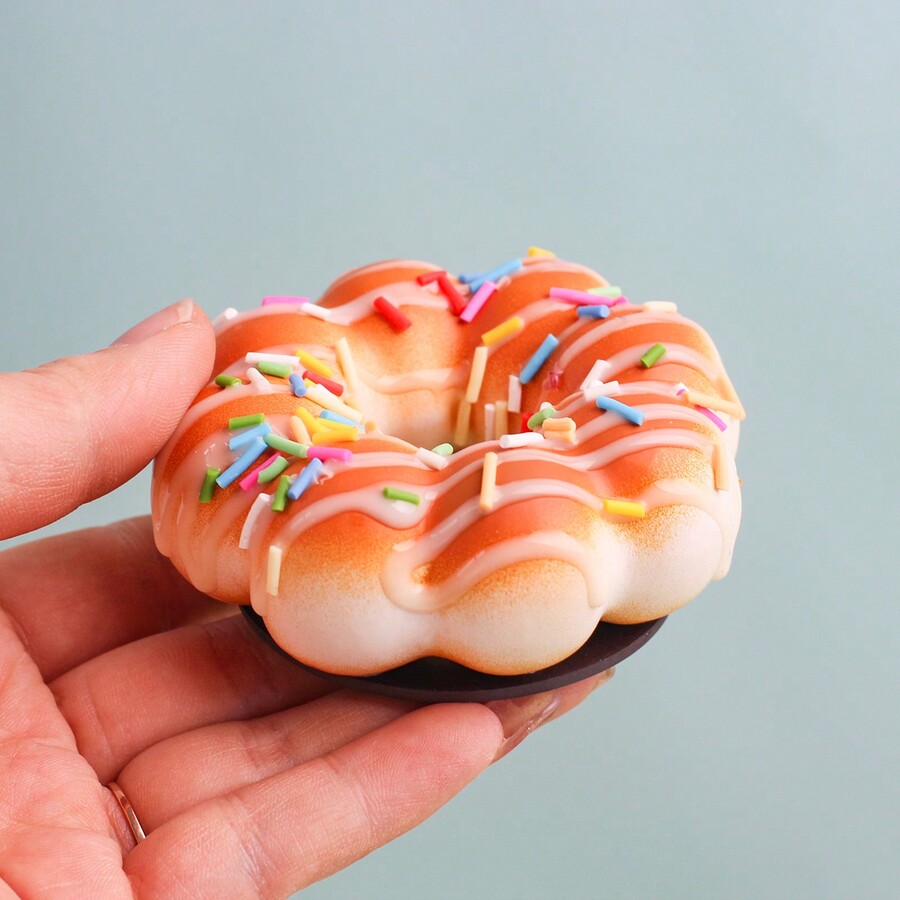 4pcs Chocolate Flower Donut Shaped 3D Fridge Magnets, Craft Decorations ...