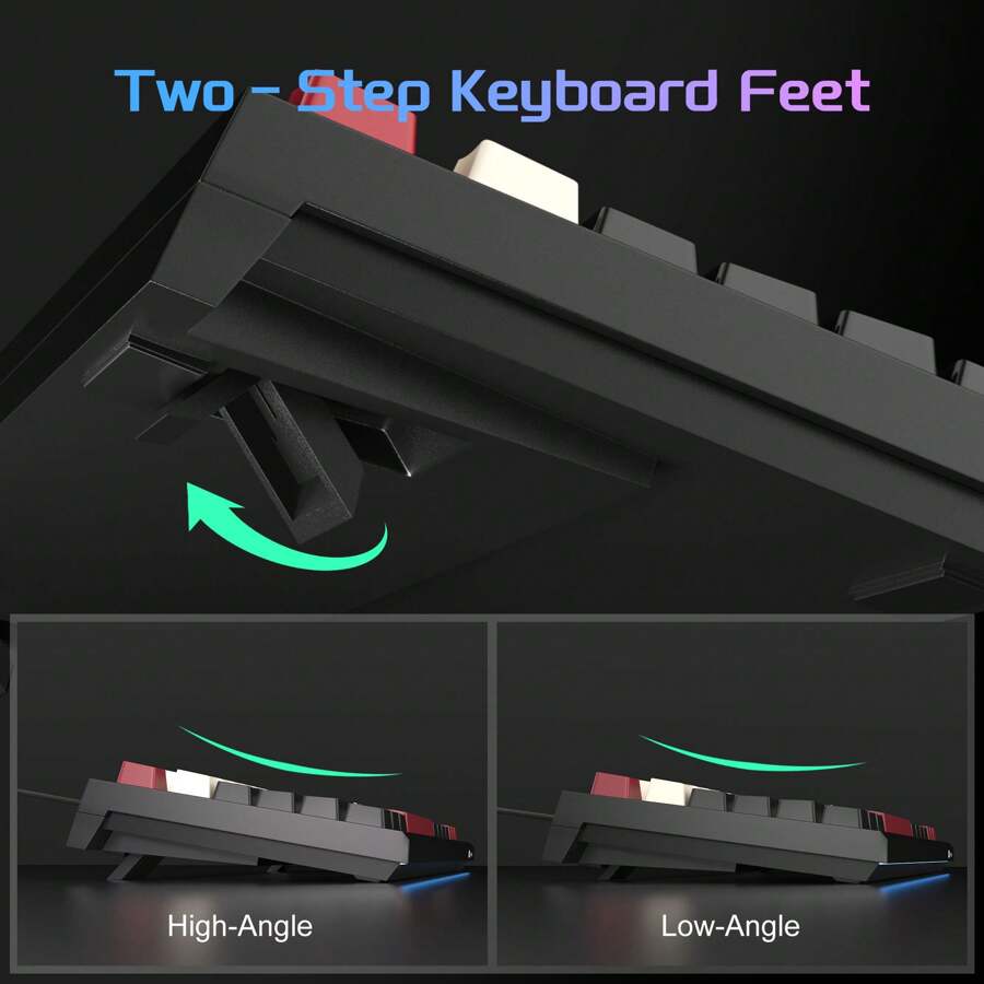 MageGee -Sky87 Mechanical Gaming Keyboard, Wired Ice Blue Backlit ...