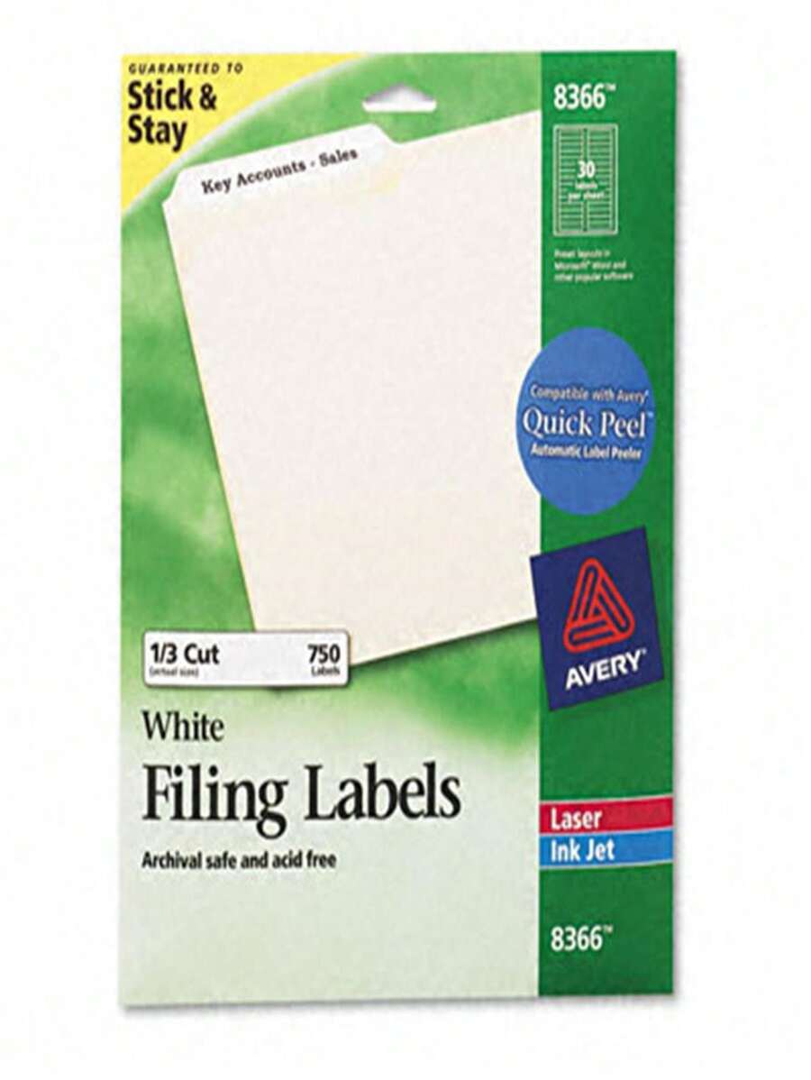 Unbeatablesale Avery 8366 Permanent Self-Adhesive Laser/Inkjet File ...